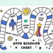 Printable Good Behavior Chart - Blue - Etsy