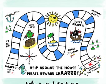 Printable Reward Chart Pirate Reward Chaarrrt - Etsy