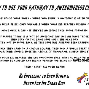 Printable 'pathway to Awesomeness' Chart - Outer Space - Etsy