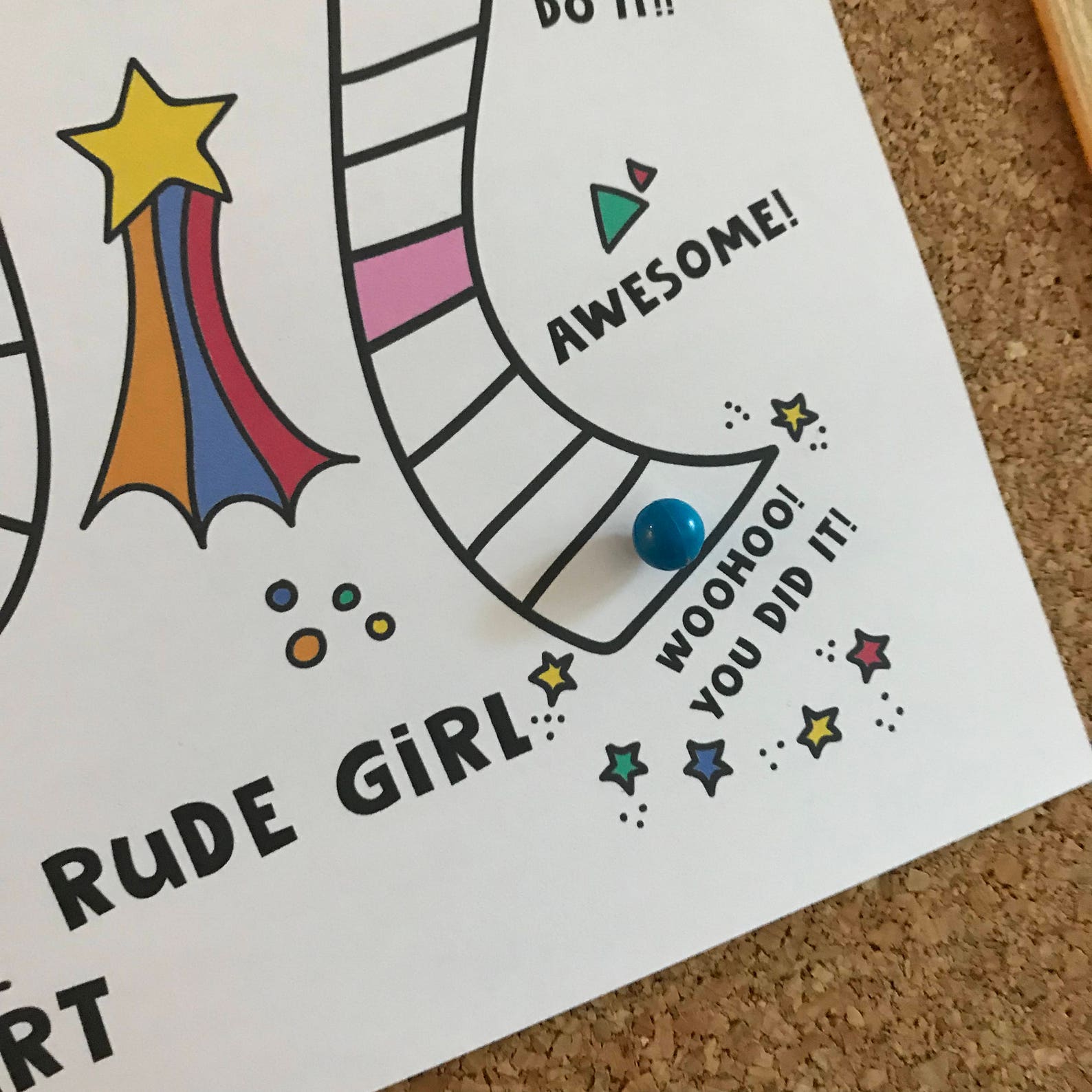 Printable Reward Chart - Good Girl Not Rude Girl - Blue - Etsy