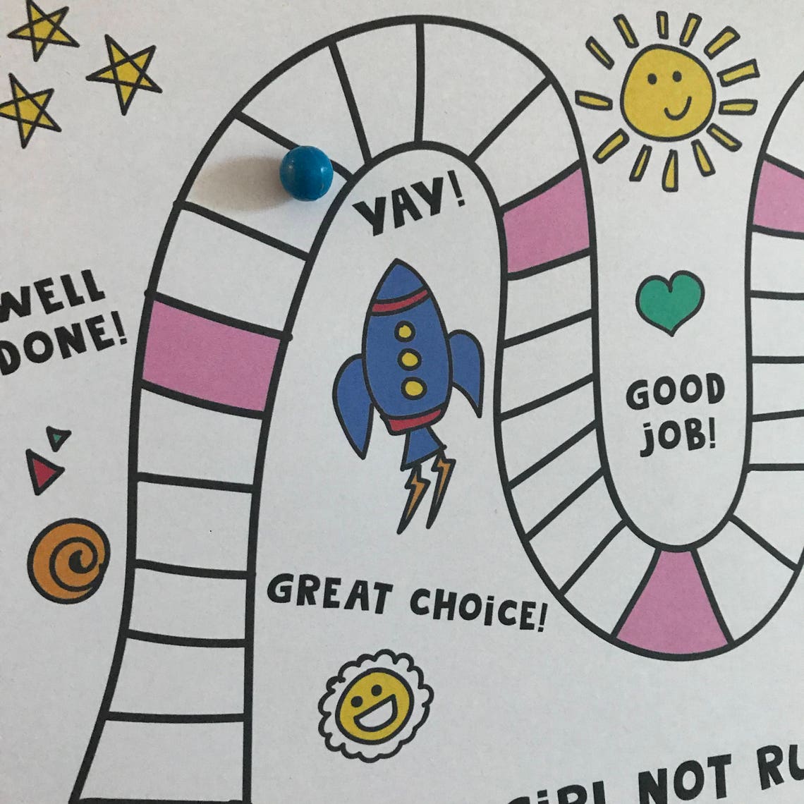 Printable Reward Chart - Good Girl Not Rude Girl - Blue - Etsy