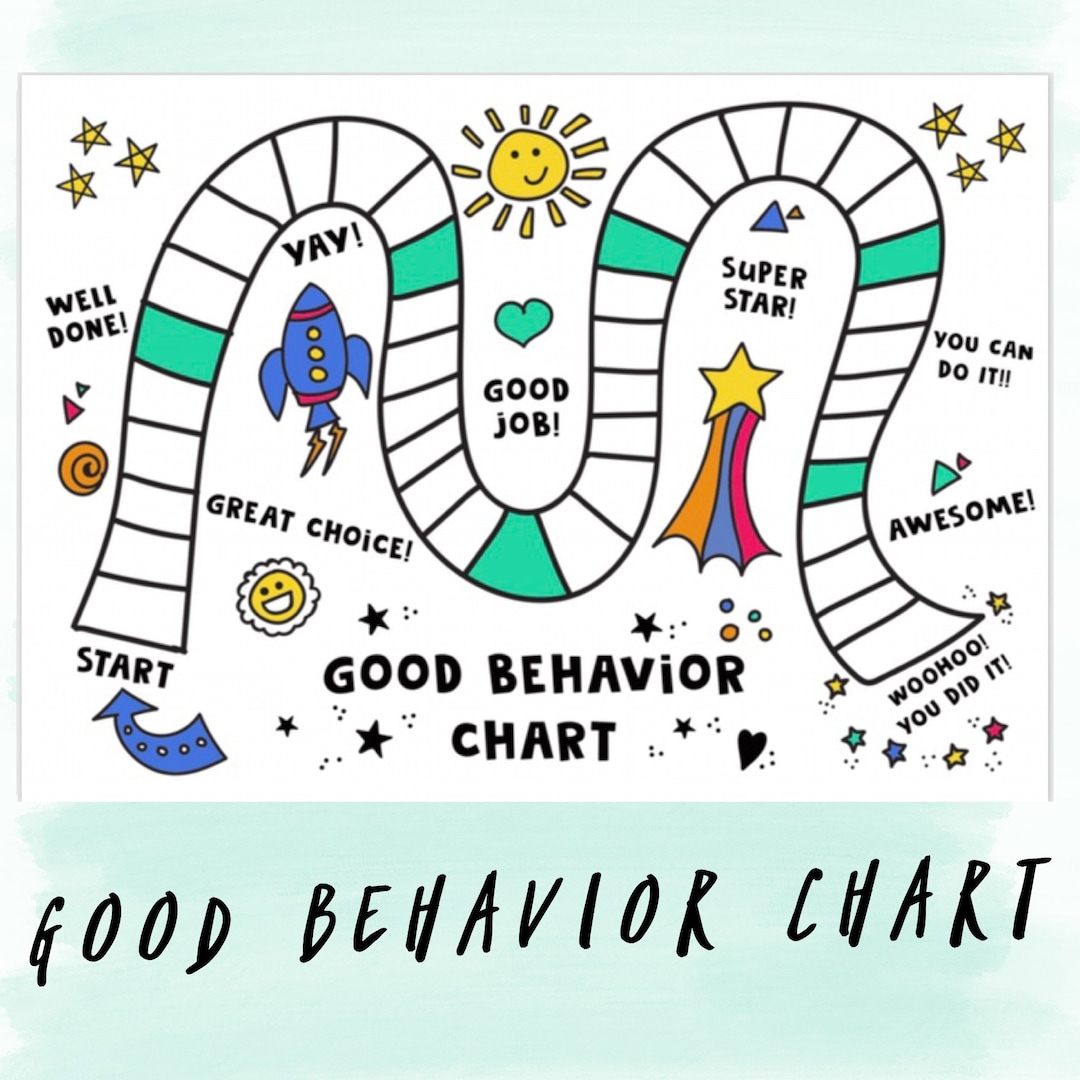 Printable Good Behavior Chart - Green - Etsy