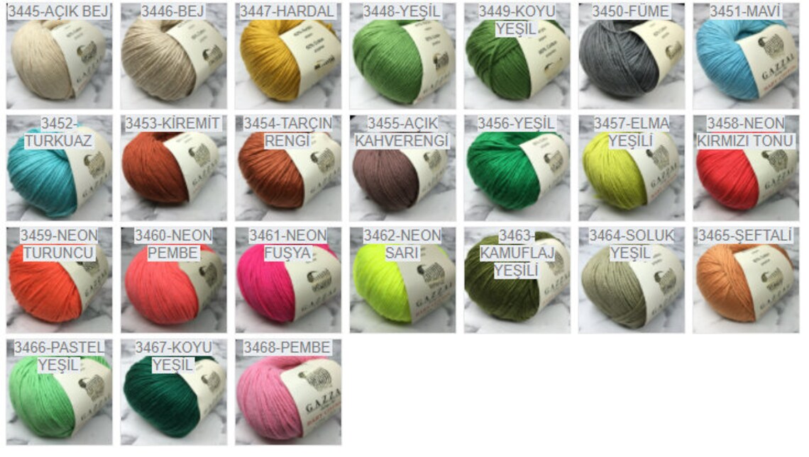 Gazzal Baby Cotton Cotton Yarn Knitting Yarn Crochet Yarn | Etsy