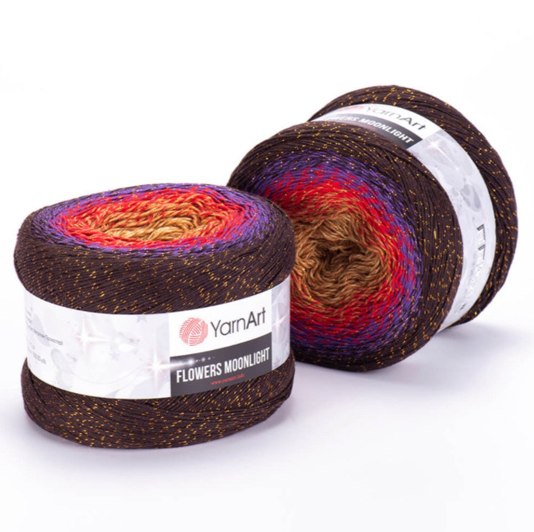 Yarnart Flowers Moonlight, Batik Yarn, Glittery Yarn, Metallic Yarn ...