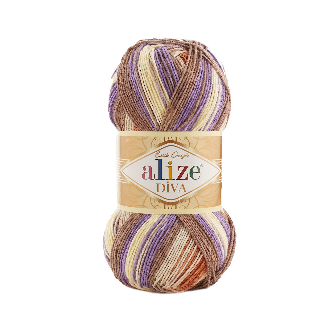 Alize Diva Batik, Knitting Yarn, Crochet Yarn, Soft Yarn, Acrylic Yarn ...