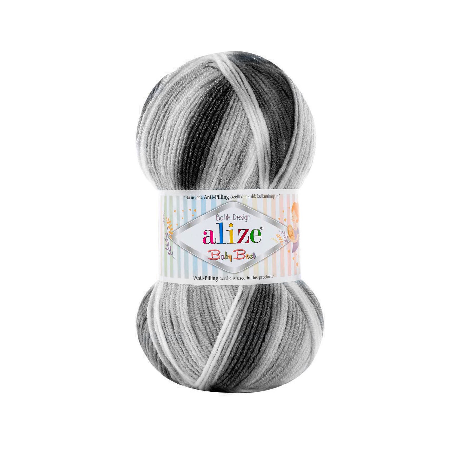 Alize Baby Best Batik, Knitting Yarn, Hypoallergenic Yarn, Crochet Yarn ...