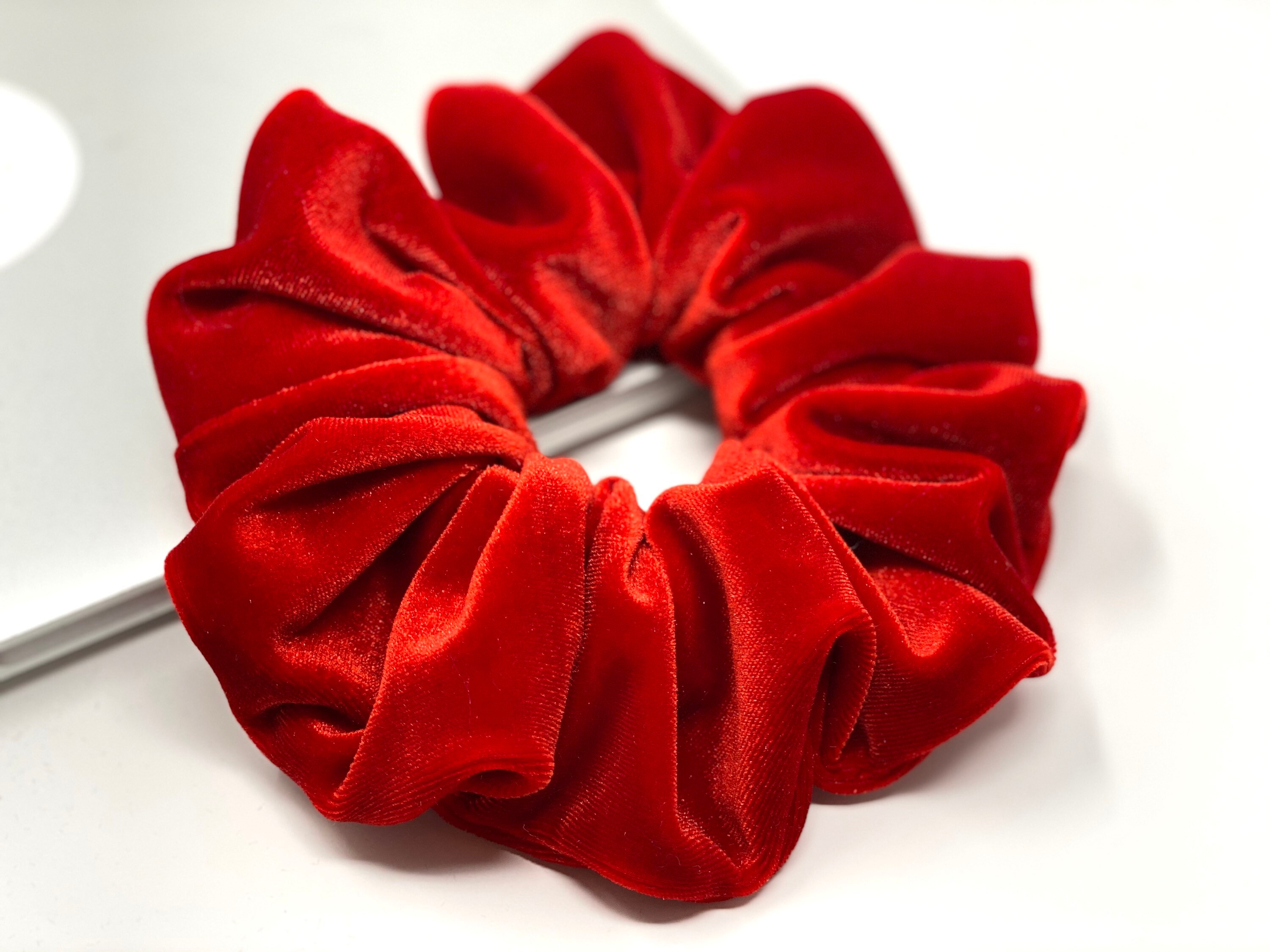 Large Velvet Scrunchie Red Extra Full Oversized Thick Hair - Etsy