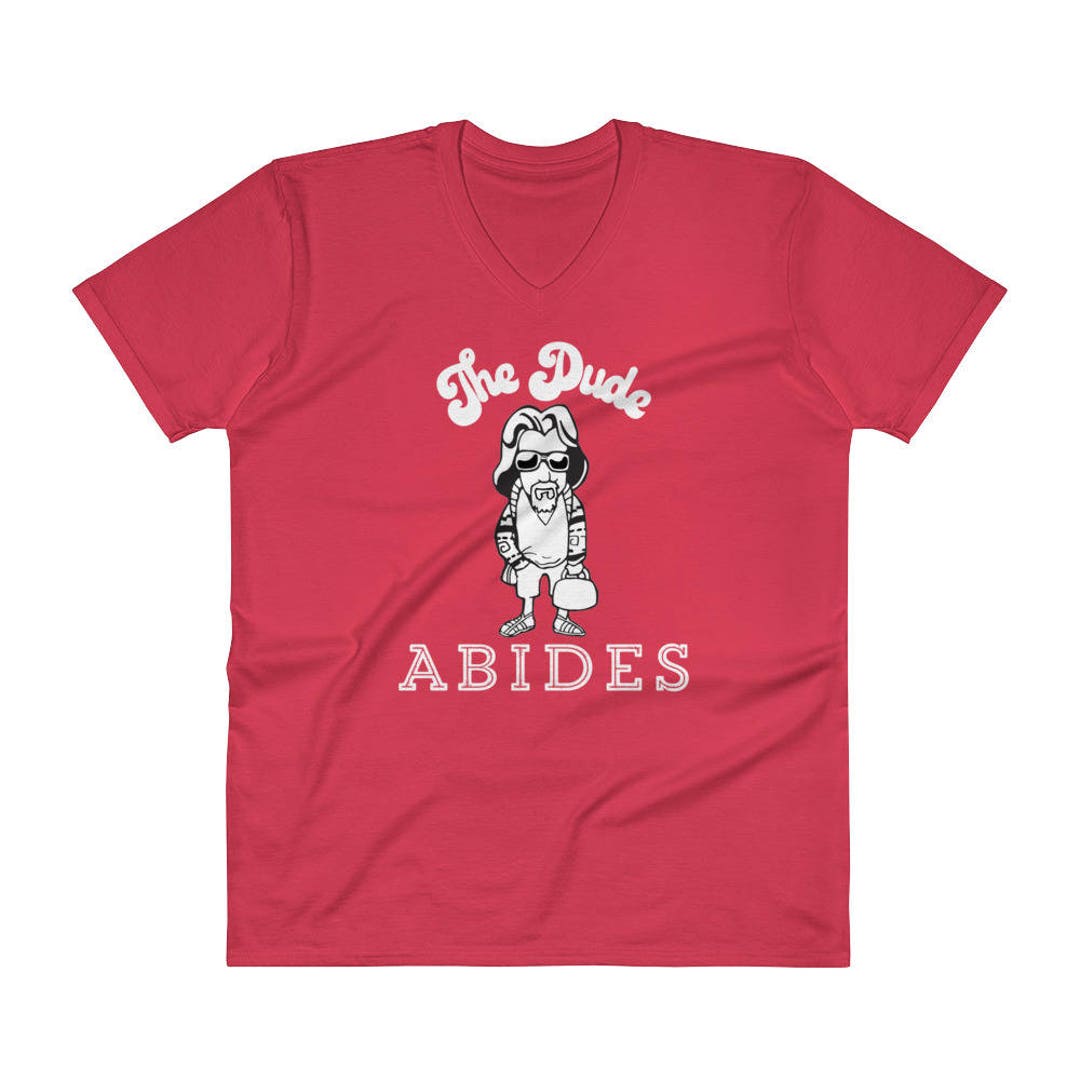 Lebowski Shirt the Dude Abides the Big Lebowski Bowling V-neck T-shirt ...