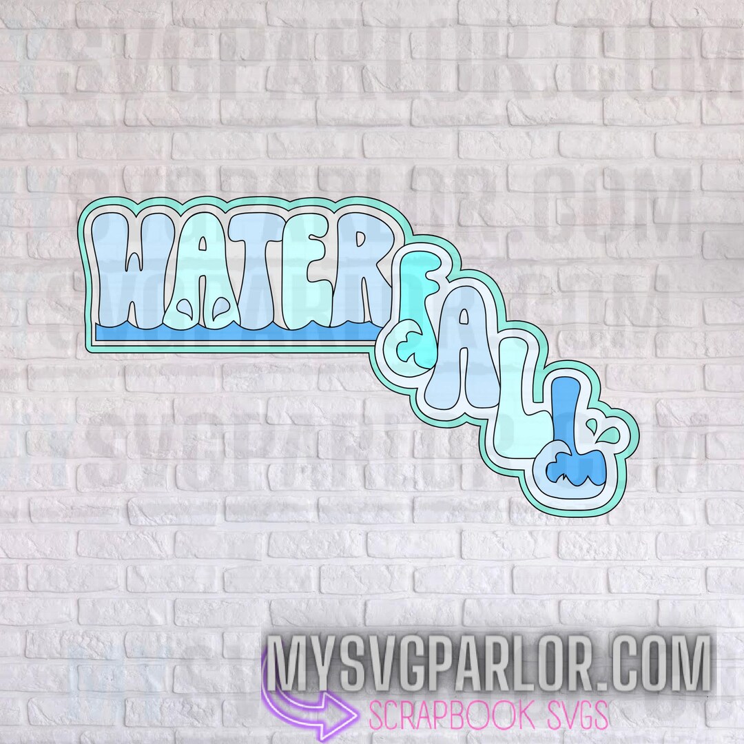 Waterfall Scrapbook Title SVG Cutting File (digital Download) - Etsy