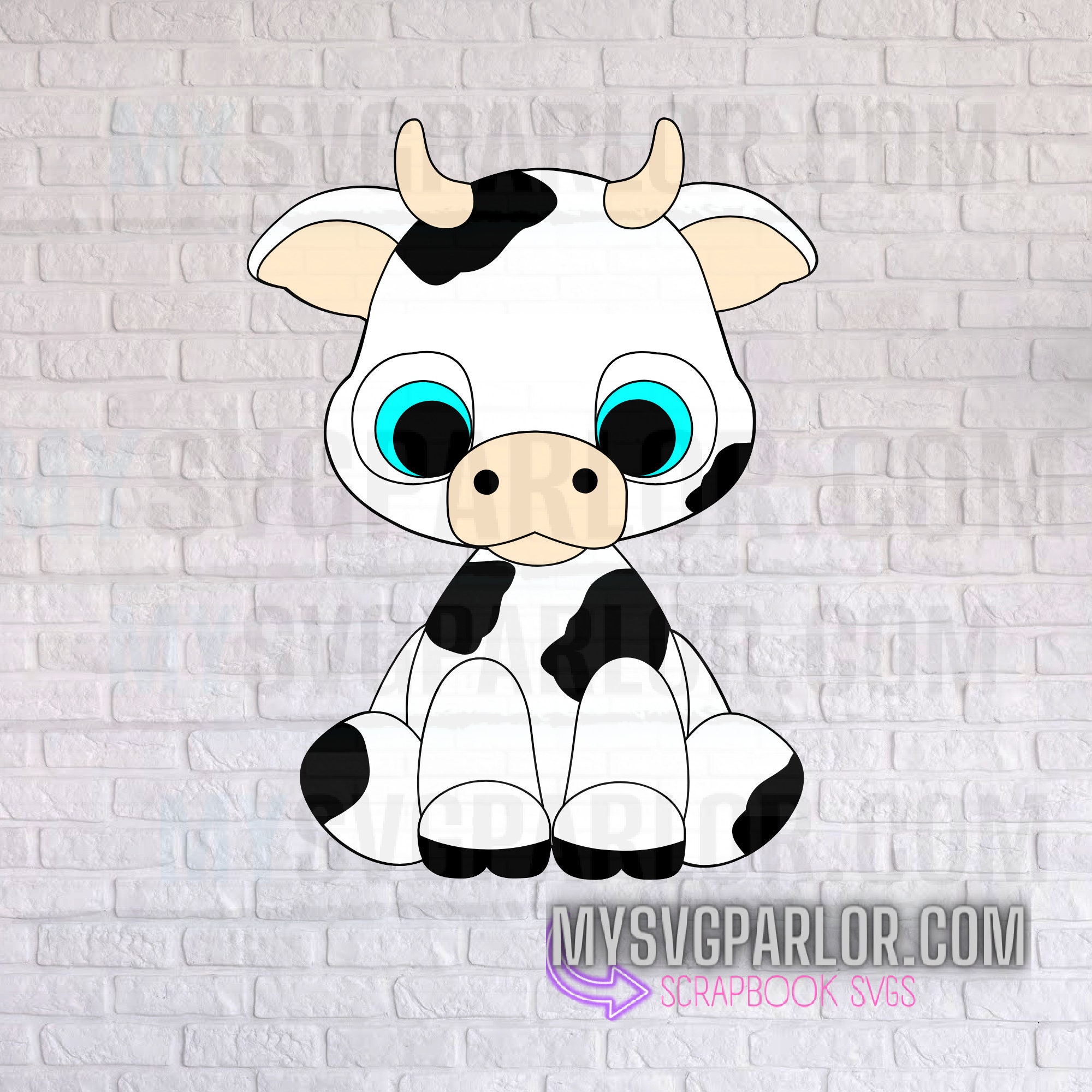 Baby Cow SVG File: Farm Animal Cutting File (digital Download) - Etsy