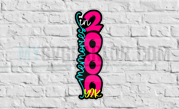 SVG 2000 Y2k Cutting File Title memories in 2000 for Scrapbooking Paper ...