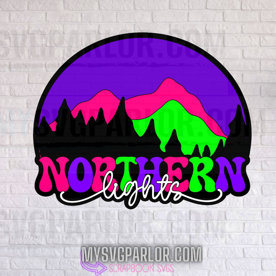 Northern Lights SVG: Cutting File for Cards & Scrapbooking (download ...