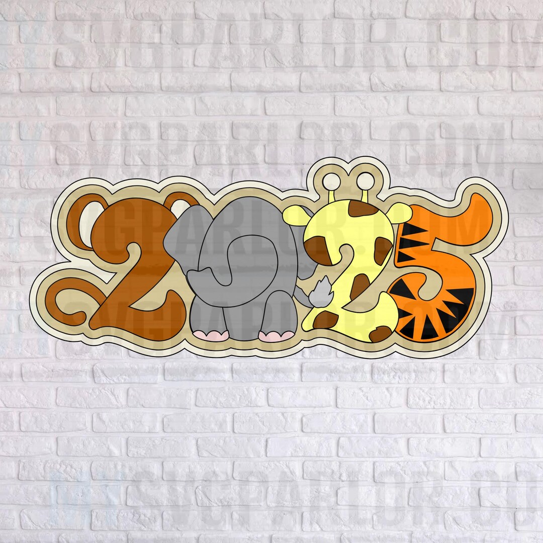 SVG Zoo 2025 Cutting File Title Giraffe Pets Zoo for Scrapbooking Cards ...