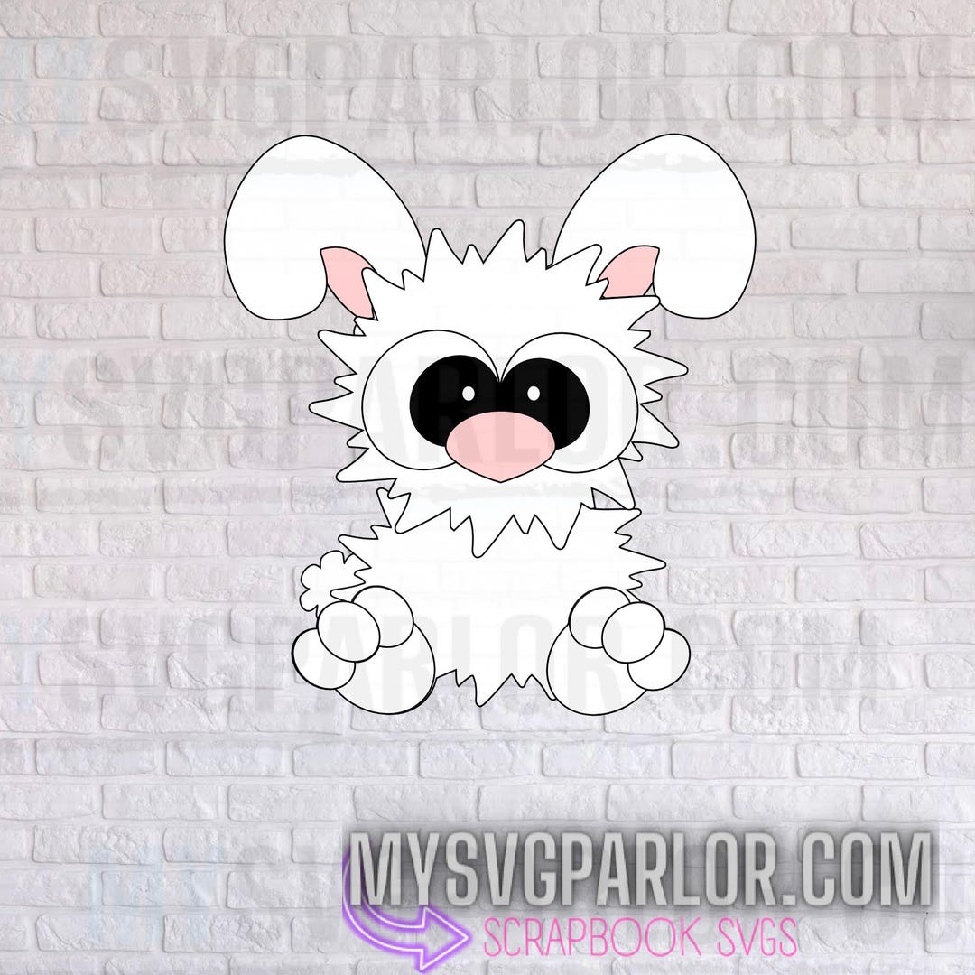 SVG Frazzled Bunny Easter Cutting File for Crafts Scrapbooking Download ...