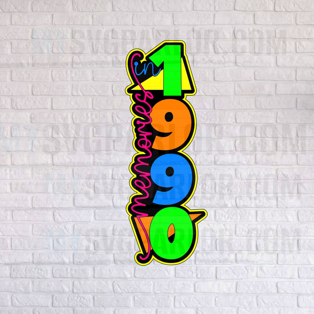SVG 1990 Cutting File Title "memories in 1990" for Scrapbooking Paper ...