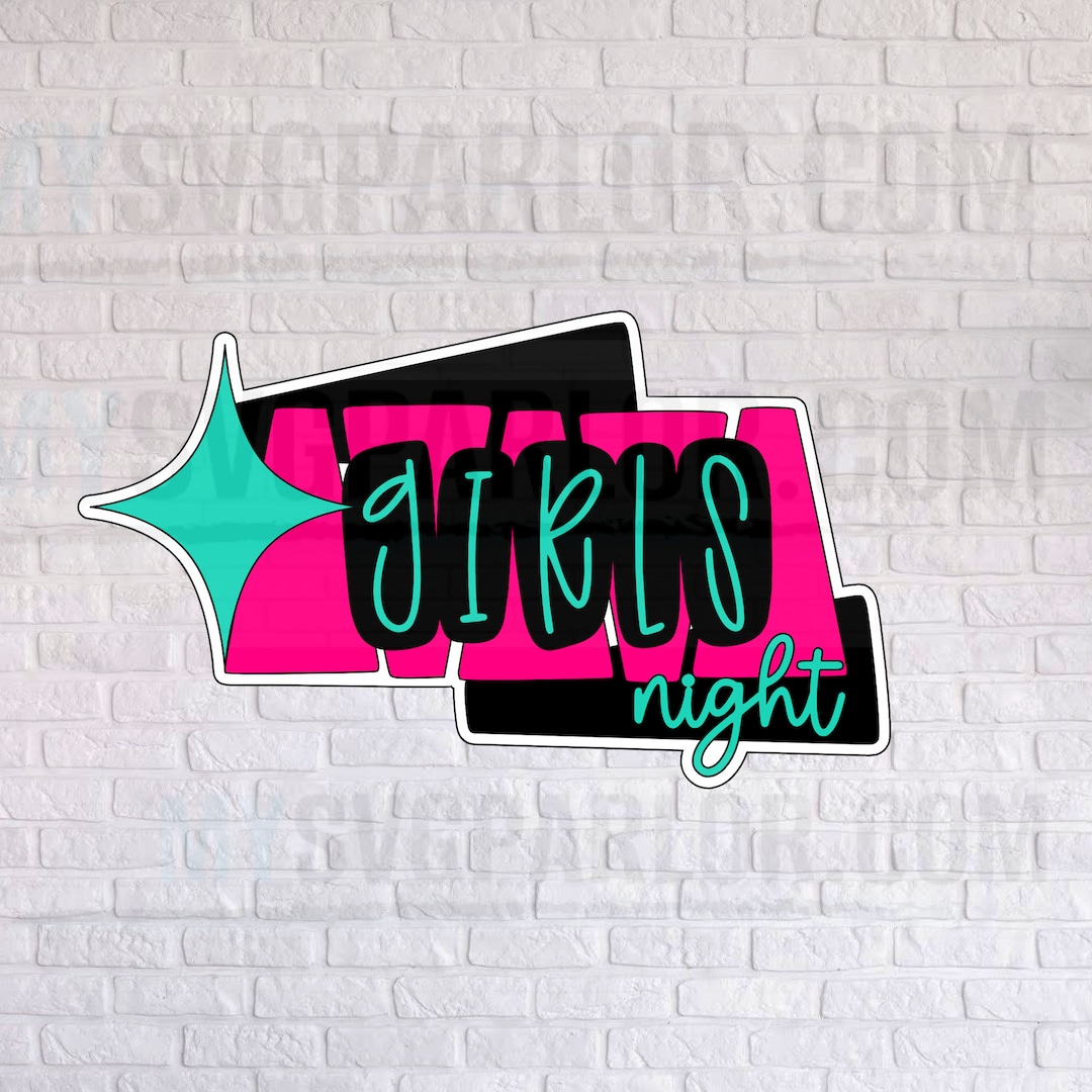 SVG Girls Night Scrapbook Title Cutting File Title for Scrapbooking ...