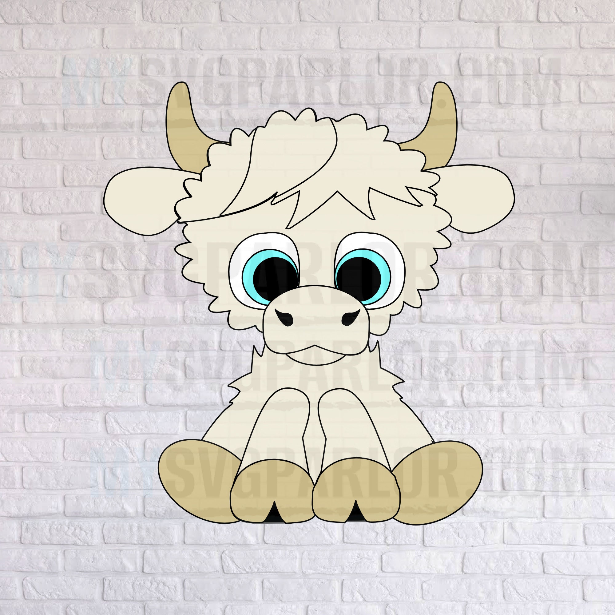 SVG Highland Cow Cutting File Baby Highland Cow Newborn for ...