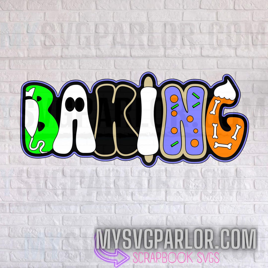 SVG Halloween Baking Title Cutting File Title for Scrapbooking Paper ...
