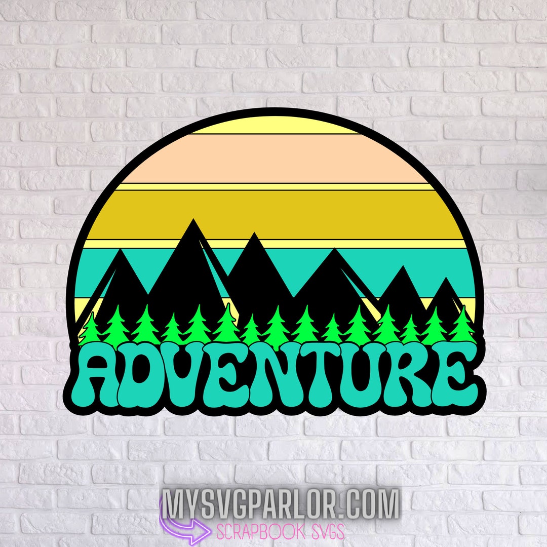 SVG Adventure SCRAPBOOK Title Cutting File Title for Scrapbooking Paper ...