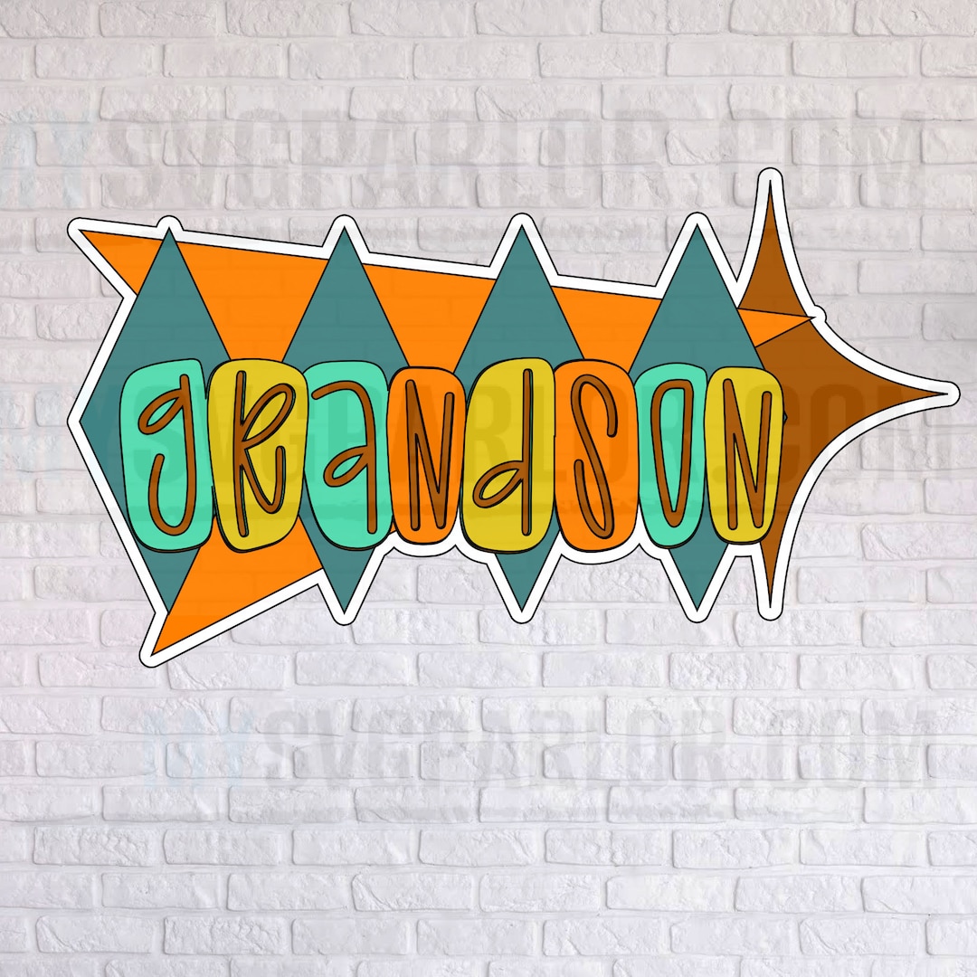 SVG Grandson Scrapbook Title Cutting File Title for Scrapbooking Cards ...