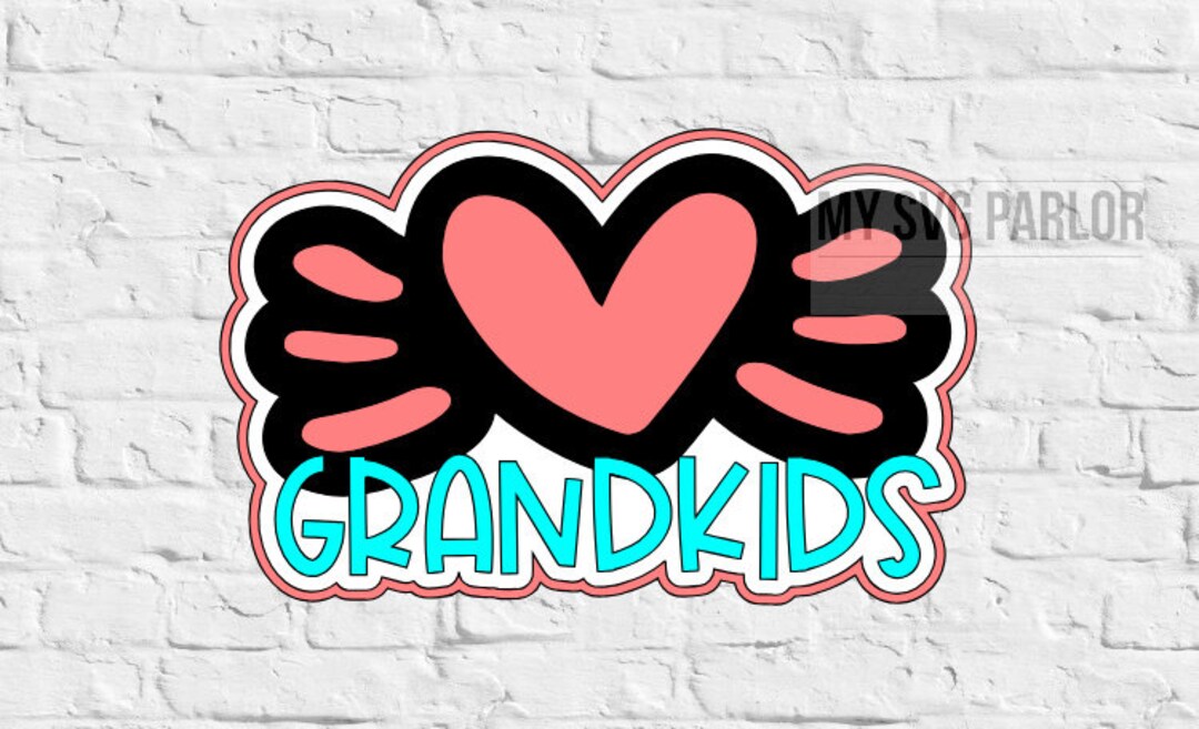 SVG Grandkids Title Cutting File Title for Scrapbooking Paper Piecing ...
