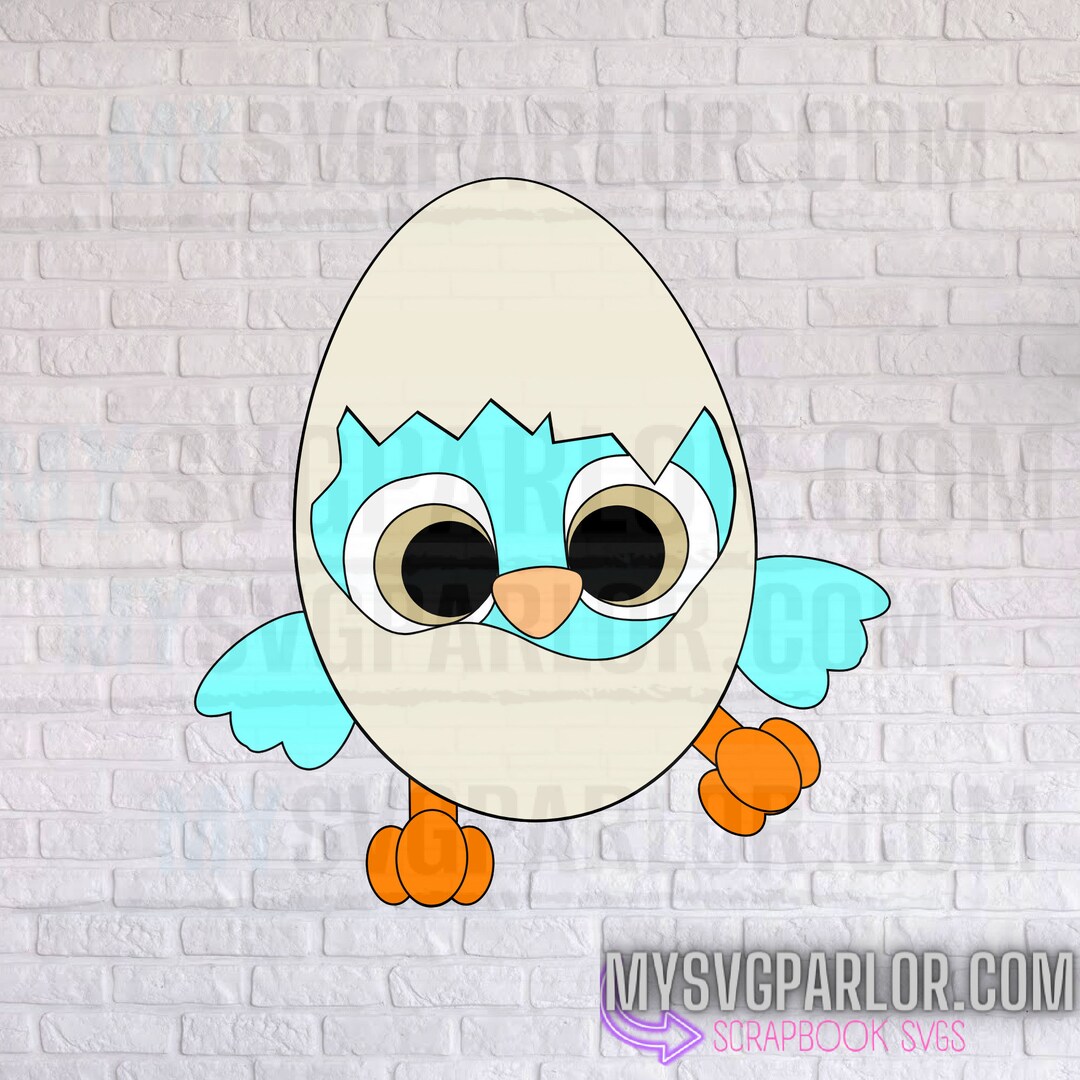 Bluebird Hatching SVG: Easter Baby Bird Cutting File (download Only) - Etsy