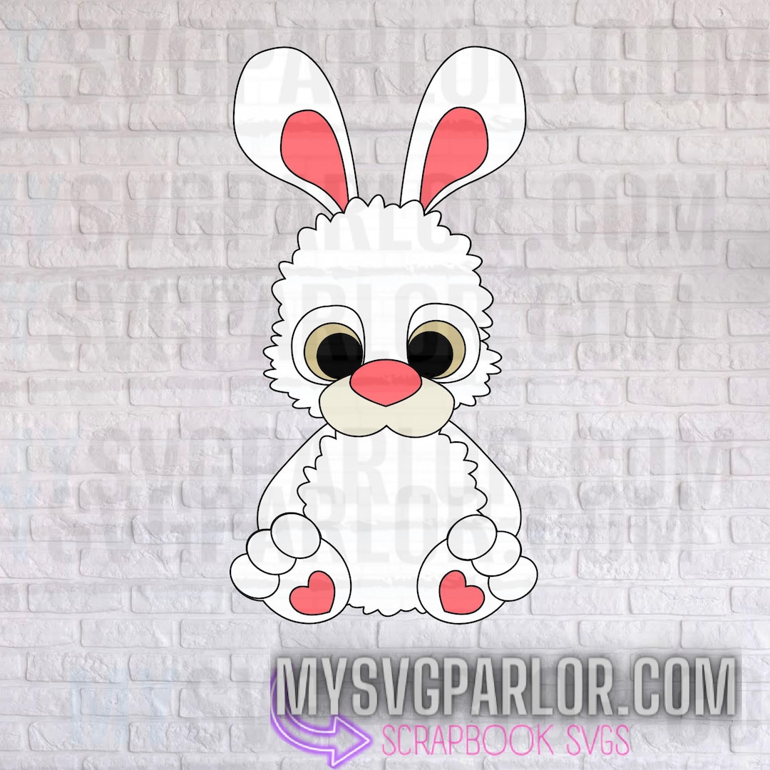Chubby Bunny SVG Cutting File: Baby Scrapbook, Card Topper (digital ...