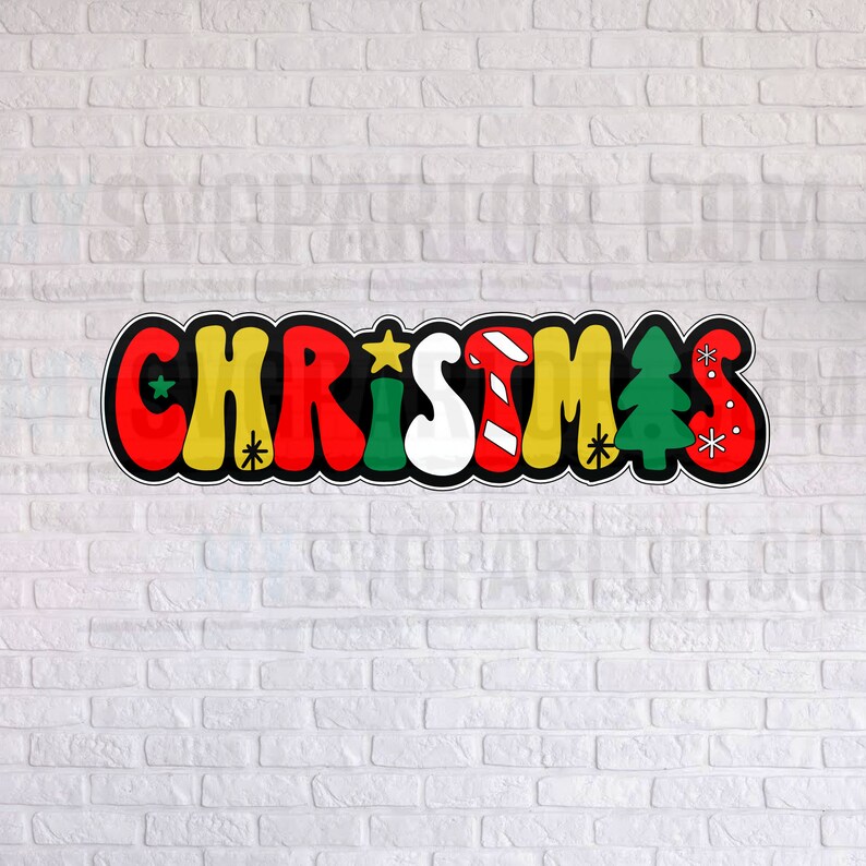 SVG Christmas Title Cutting File Title for Scrapbooking - Etsy
