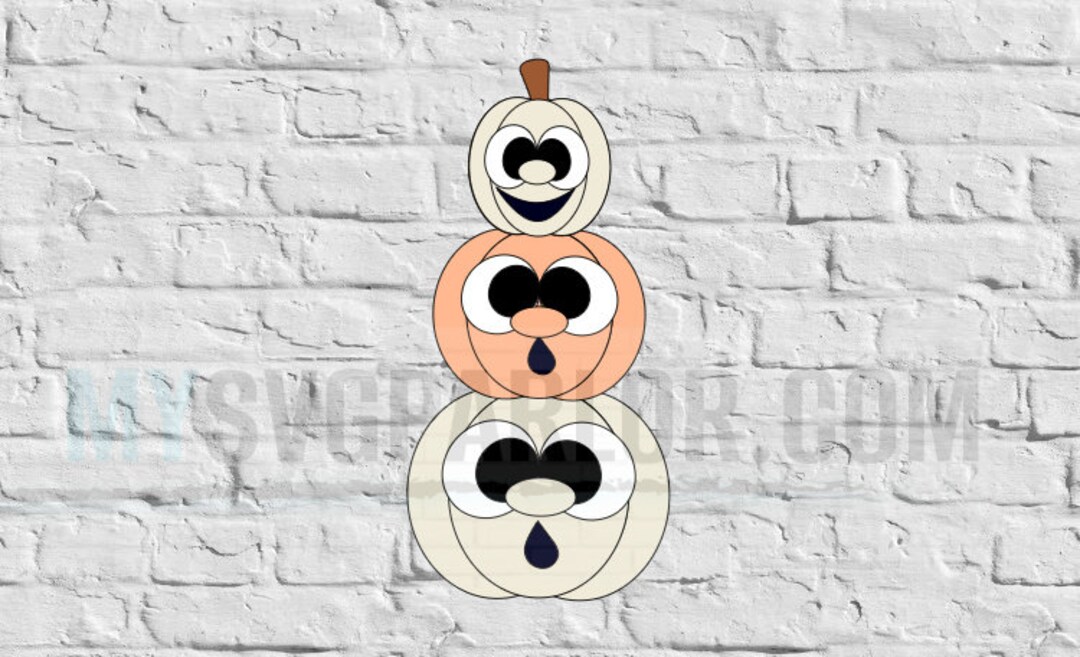 SVG Pumpkins Stacked Cutting File for Scrapbooking Cards Cake Toppers ...