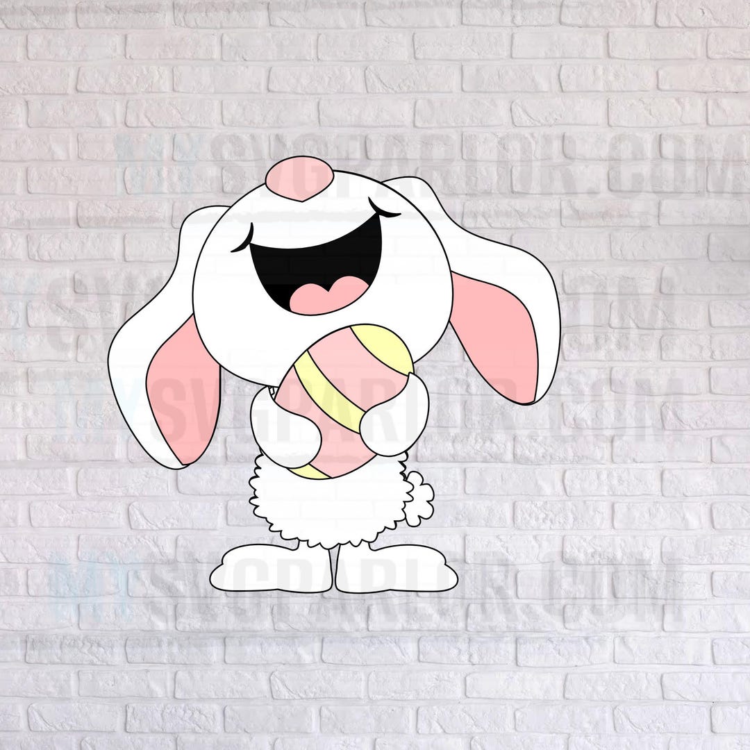 HAPPY Easter Bunny SVG File: Craft & Scrapbooking (digital Download) - Etsy