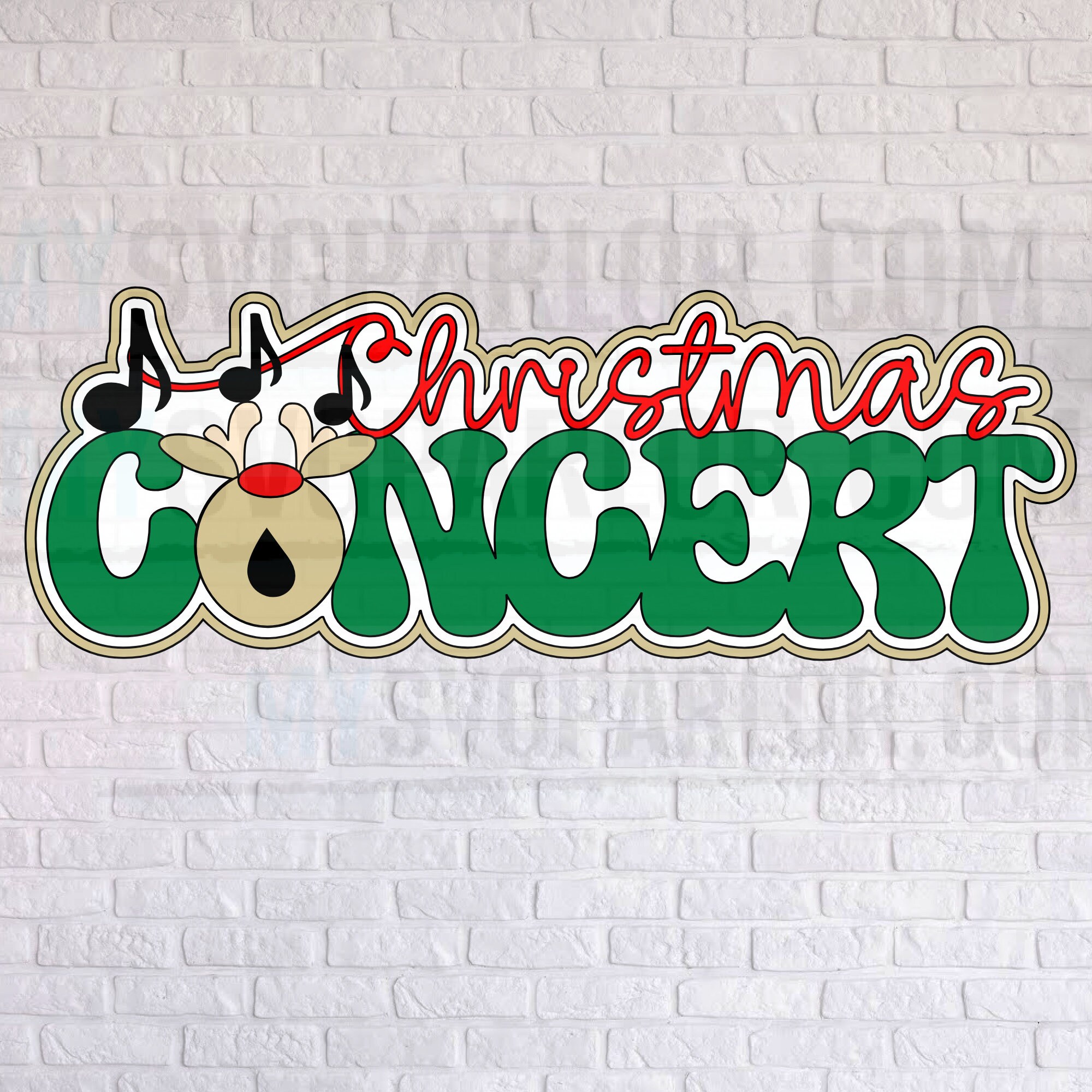 SVG Christmas Concert Cutting File Scrapbook Title Singing Caroling ...