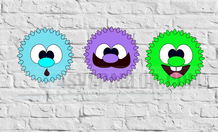 SVG Monsters Halloween Cutting File for Scrapbooking Cards - Etsy