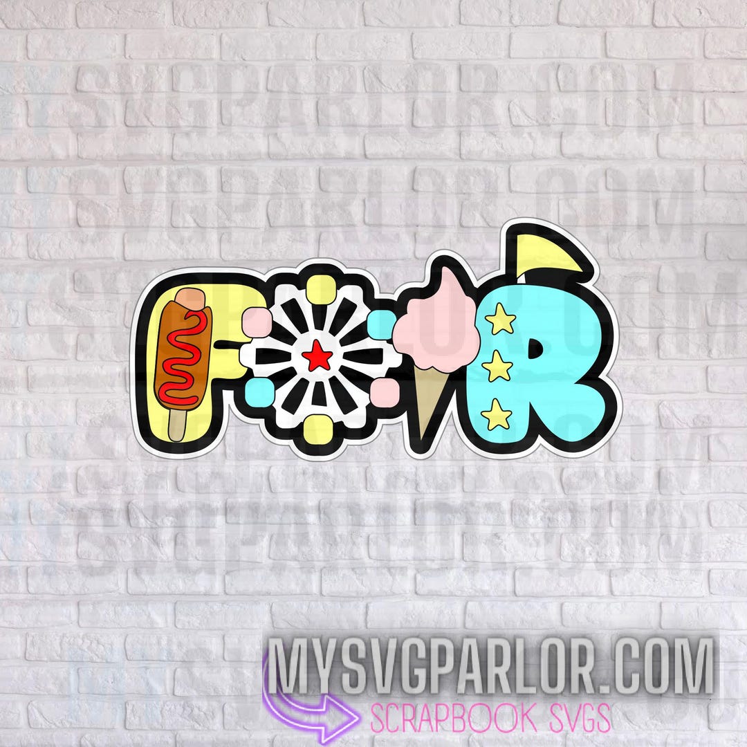 SVG Fair Cutting File Title Park Carnival for Scrapbooking Paper ...