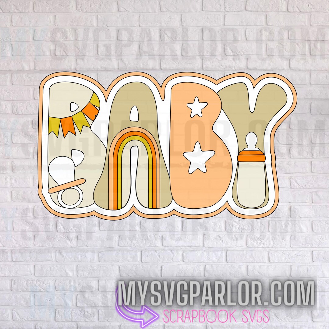 SVG Baby Cutting File Title Baby Word Scrapbooking Baby Newborn Child ...