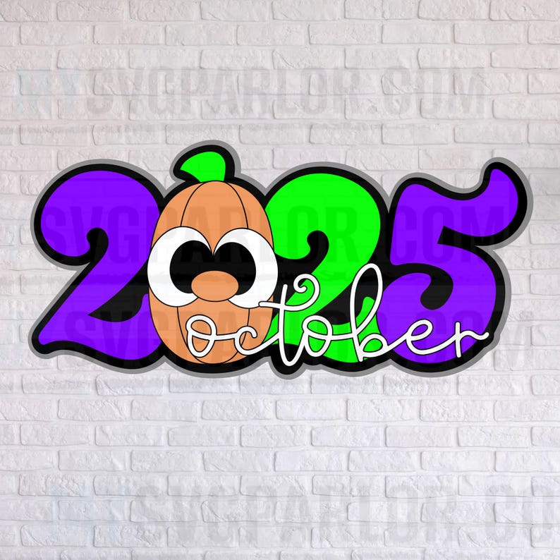 SVG 2025 OCTOBER Title Cutting File Title for Scrapbooking Cards and ...