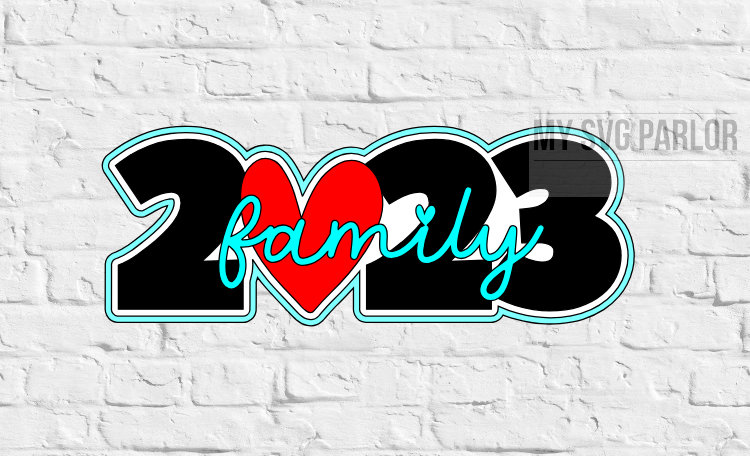 SVG 2023 Family Cutting File Title for Scrapbooking Paper Piecing ...