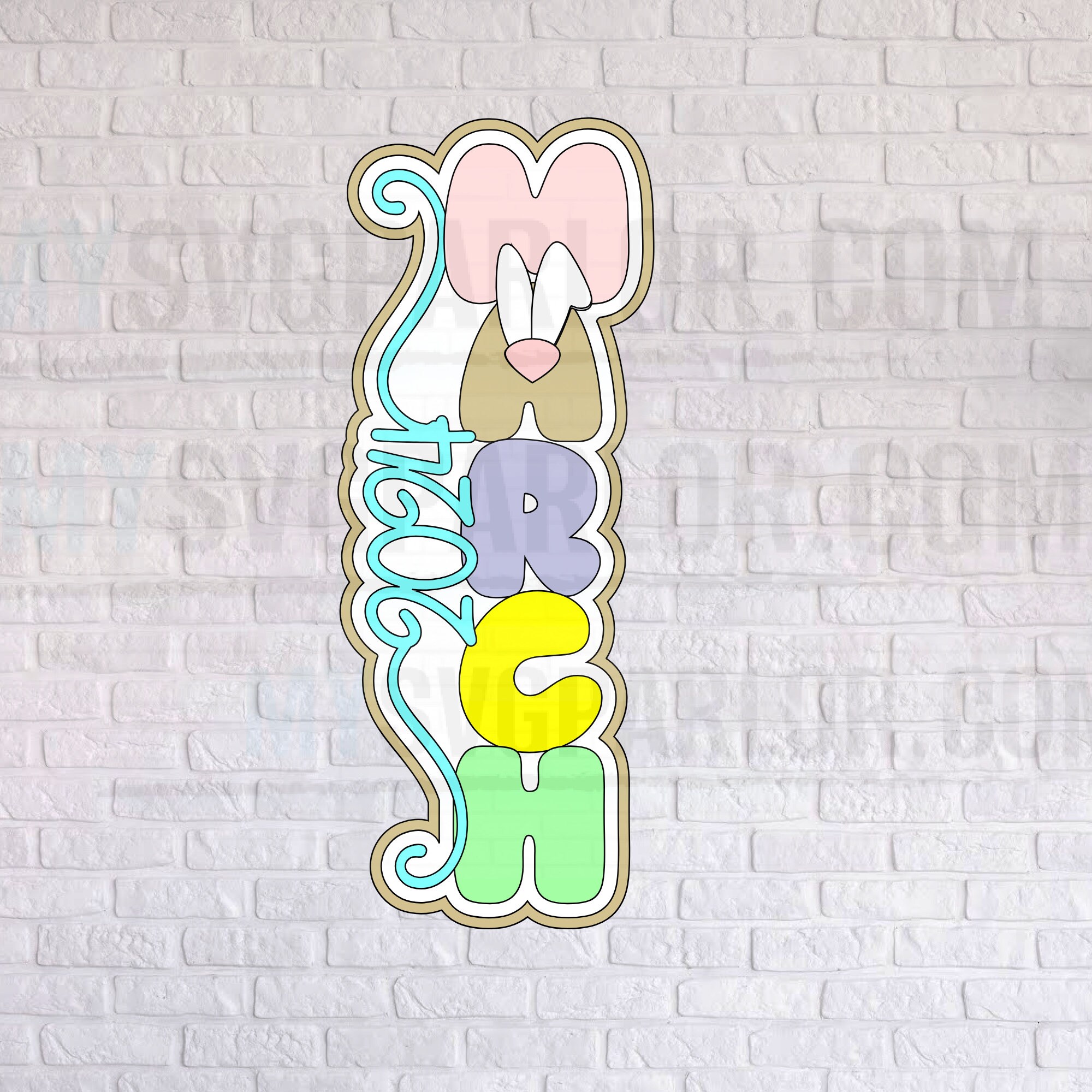 SVG MARCH EASTER 2024 Cutting File Title Slimline Vertical Theme for ...