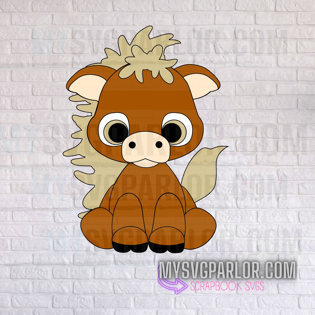 SVG Horse Cutting File Baby Farm Animal for Scrapbooking Cards Cake ...