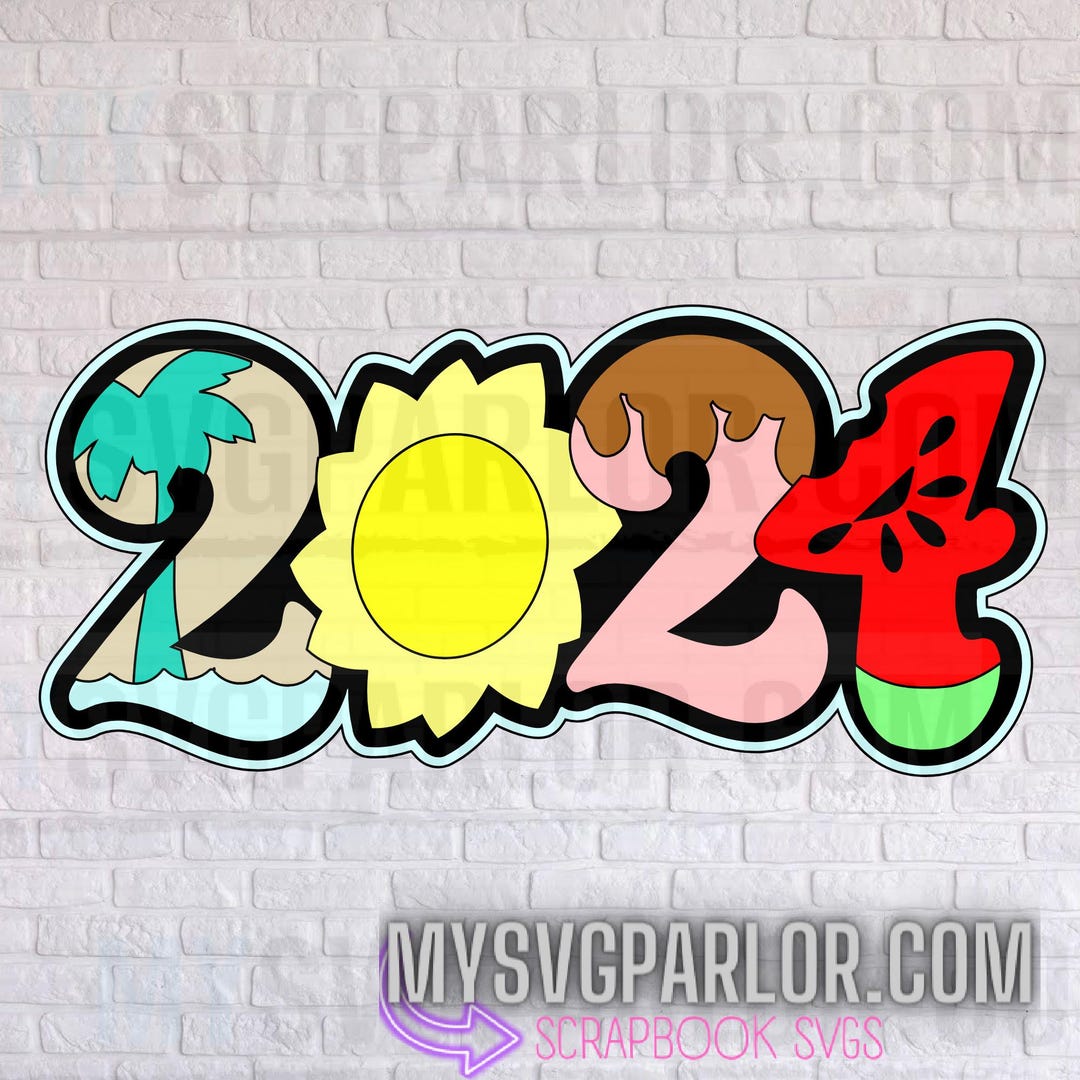 SVG Summer 2024 Cutting File Title for Scrapbooking Cards and More ...