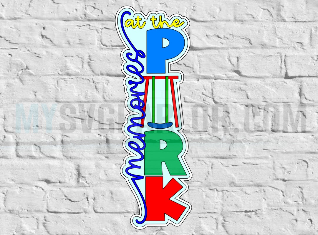 SVG Park Cutting File Title "memories at the Park" for Scrapbooking ...