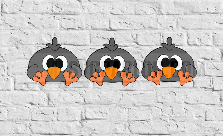 SVG Crow Birds Cutting File for Scrapbooking Cards Cake Toppers and ...