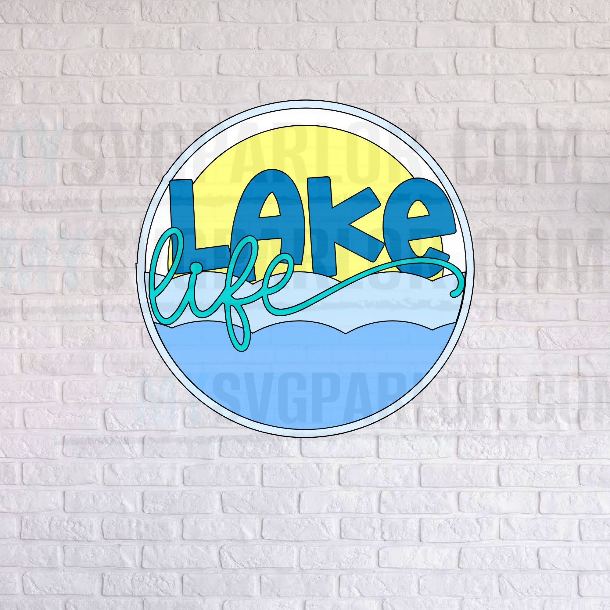 SVG Lake Cutting File Title lake Life for - Etsy