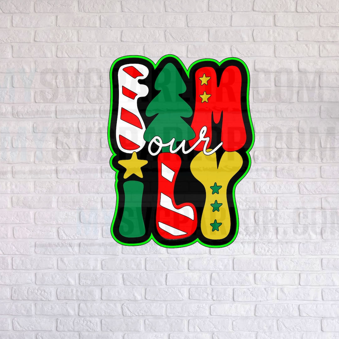 SVG Our Family Title Cutting File Christmas Title for Scrapbooking ...