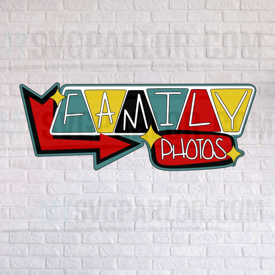 Family Photos SVG Cutting File: Scrapbooking & Cards (digital Download ...