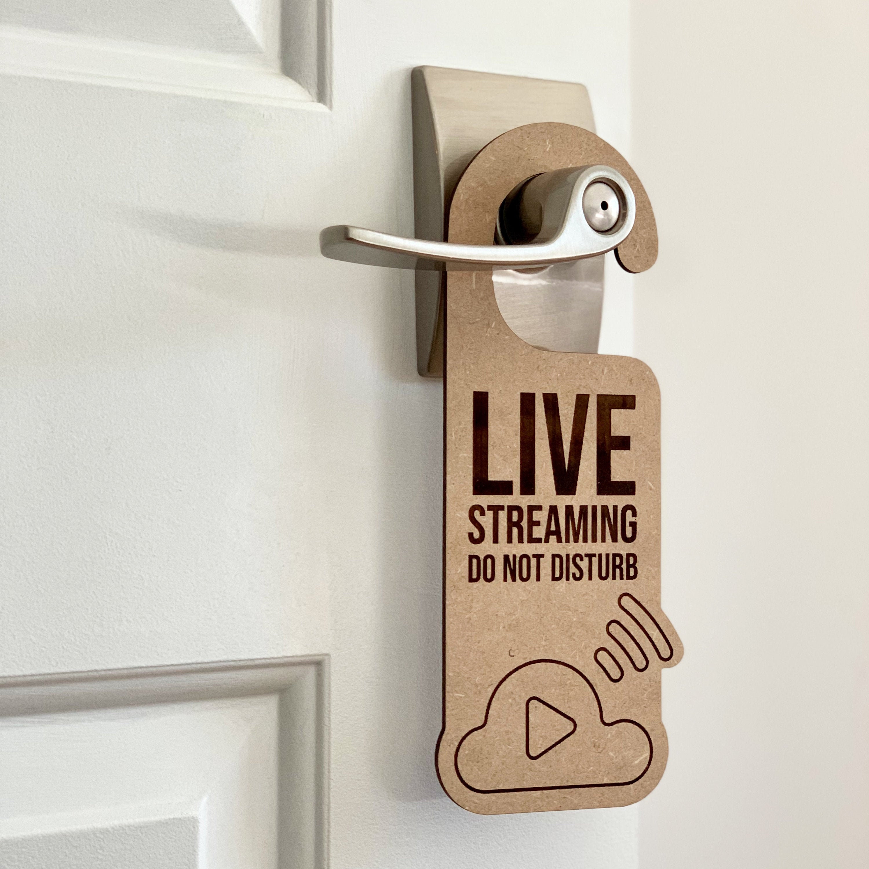 Live Streaming Do Not Disturb Laser Engraved Door Hanger - Etsy