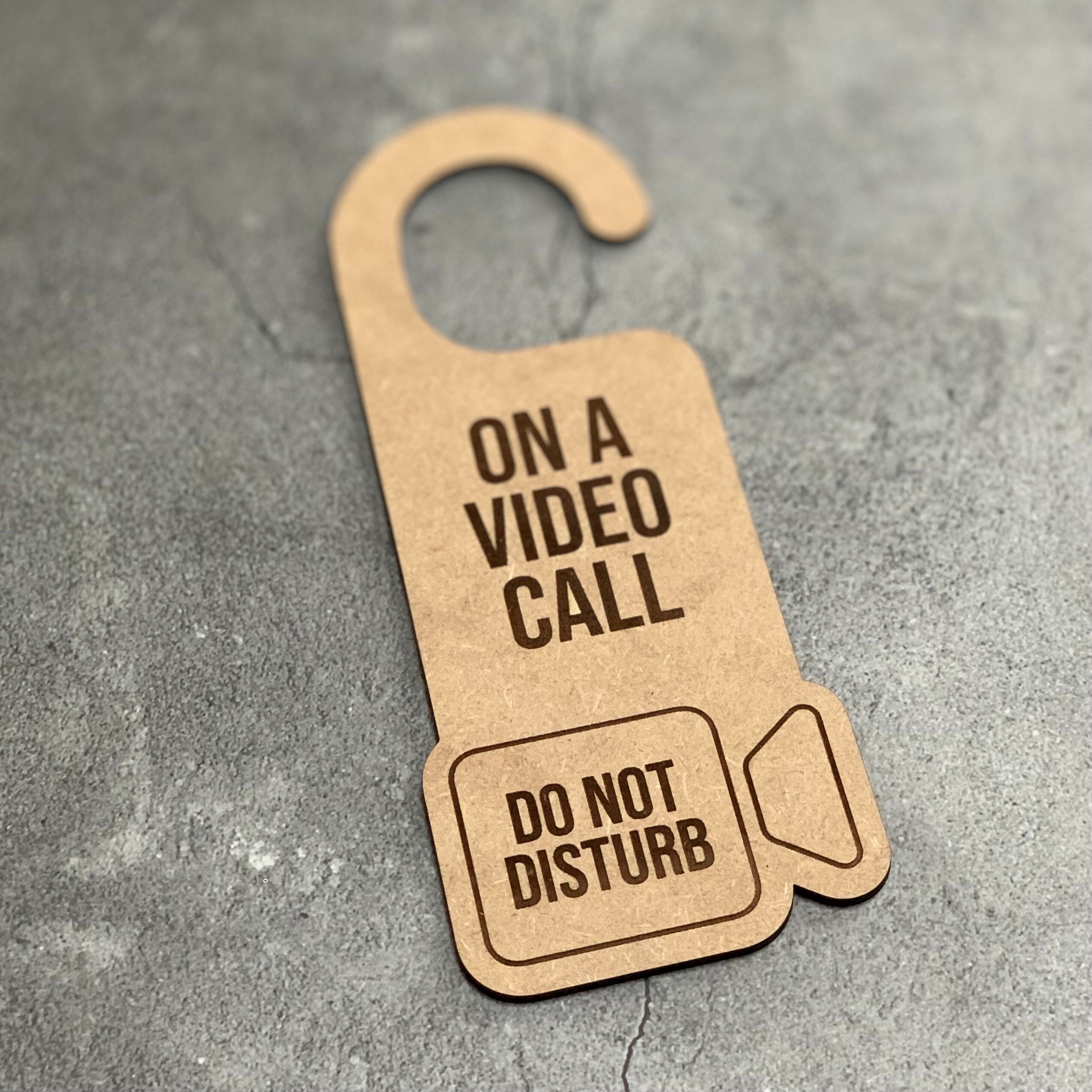On a Video Call Do Not Disturb Laser Engraved Door Hanger - Etsy