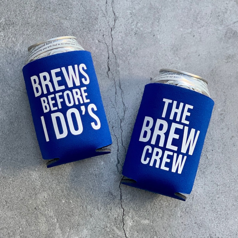 Brews Before I Dos the Brew Crew Bachelor Party Groomsmen Beer Can ...