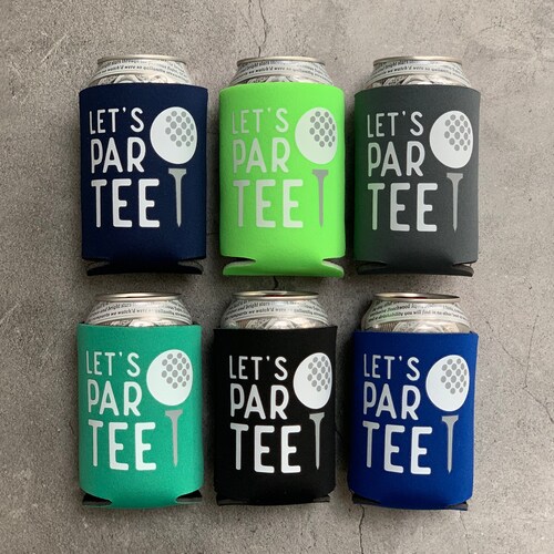 Let's Par-tee Golf Personalized Beer Can Cooler Golf - Etsy