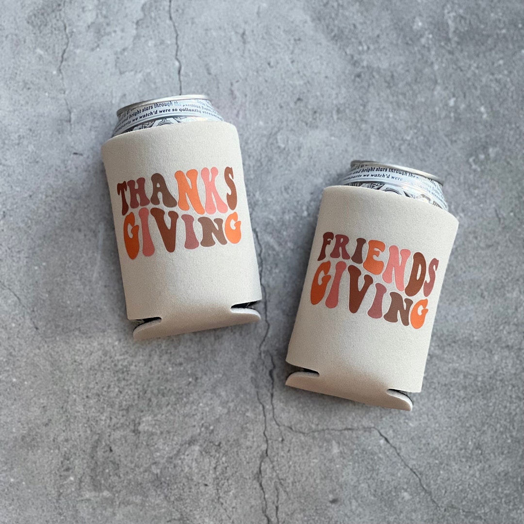 Retro Thanksgiving or Friendsgiving Can Coolers - Etsy