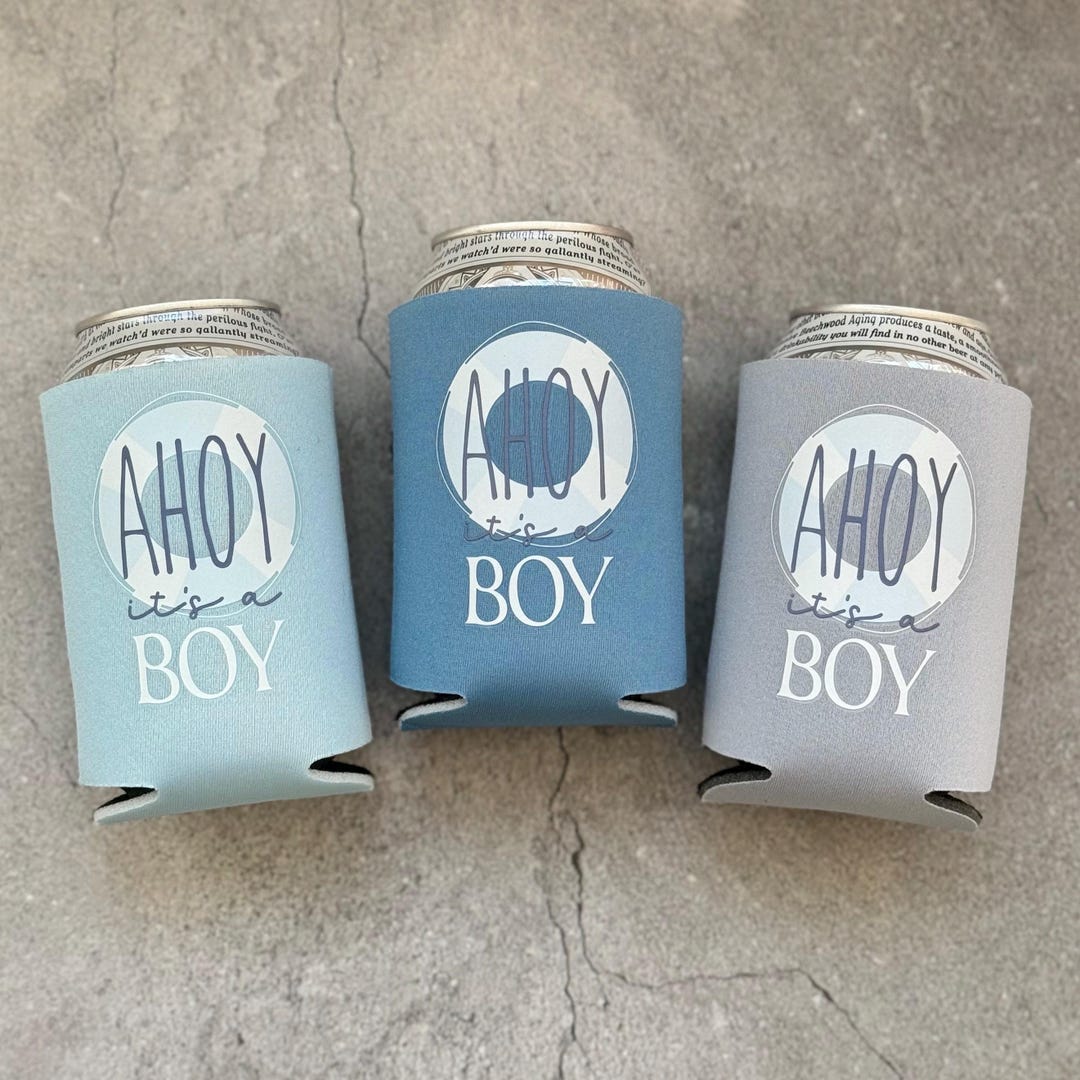 Ahoy It’s a Boy Baby Shower Can Coolers - Etsy